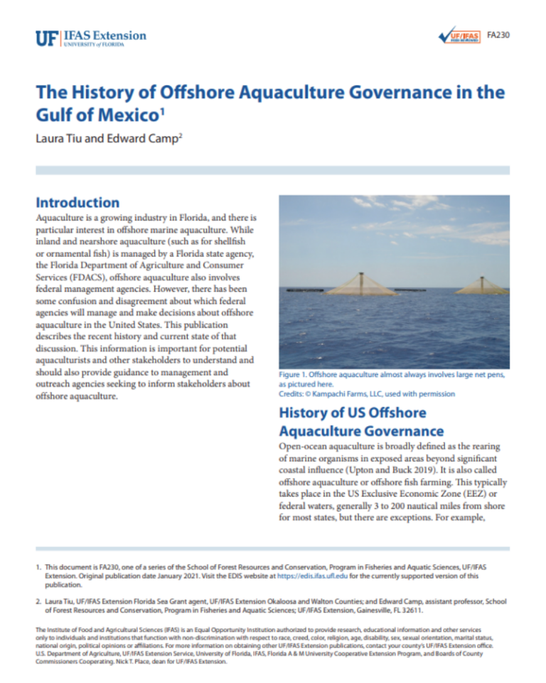 Aquaculture - Florida Sea Grant